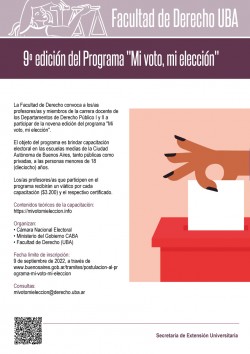 9º edición del Programa "Mi voto, mi elección" | Facultad de Derecho ...