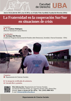 La Fraternidad en la cooperación Sur/ Sur en situaciones de crisis ...